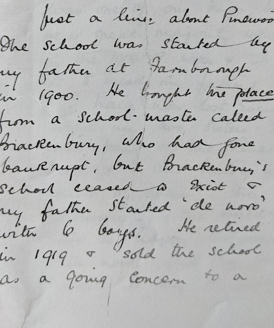 Our History - Pinewood School